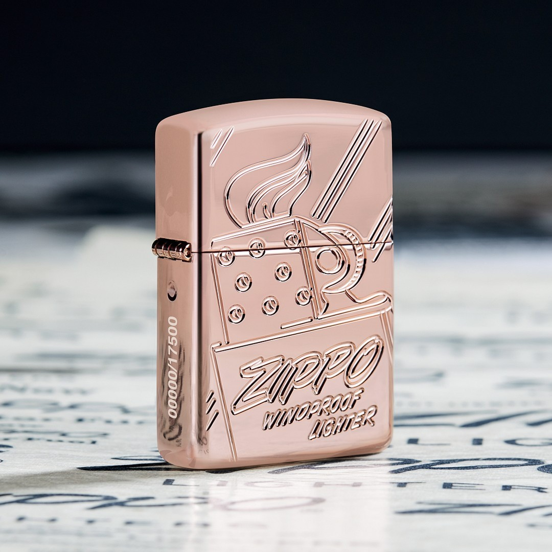 Giới thiệu về Bộ Sưu Tập Zippo Script Logo Collectible Armor Rose Gold ...